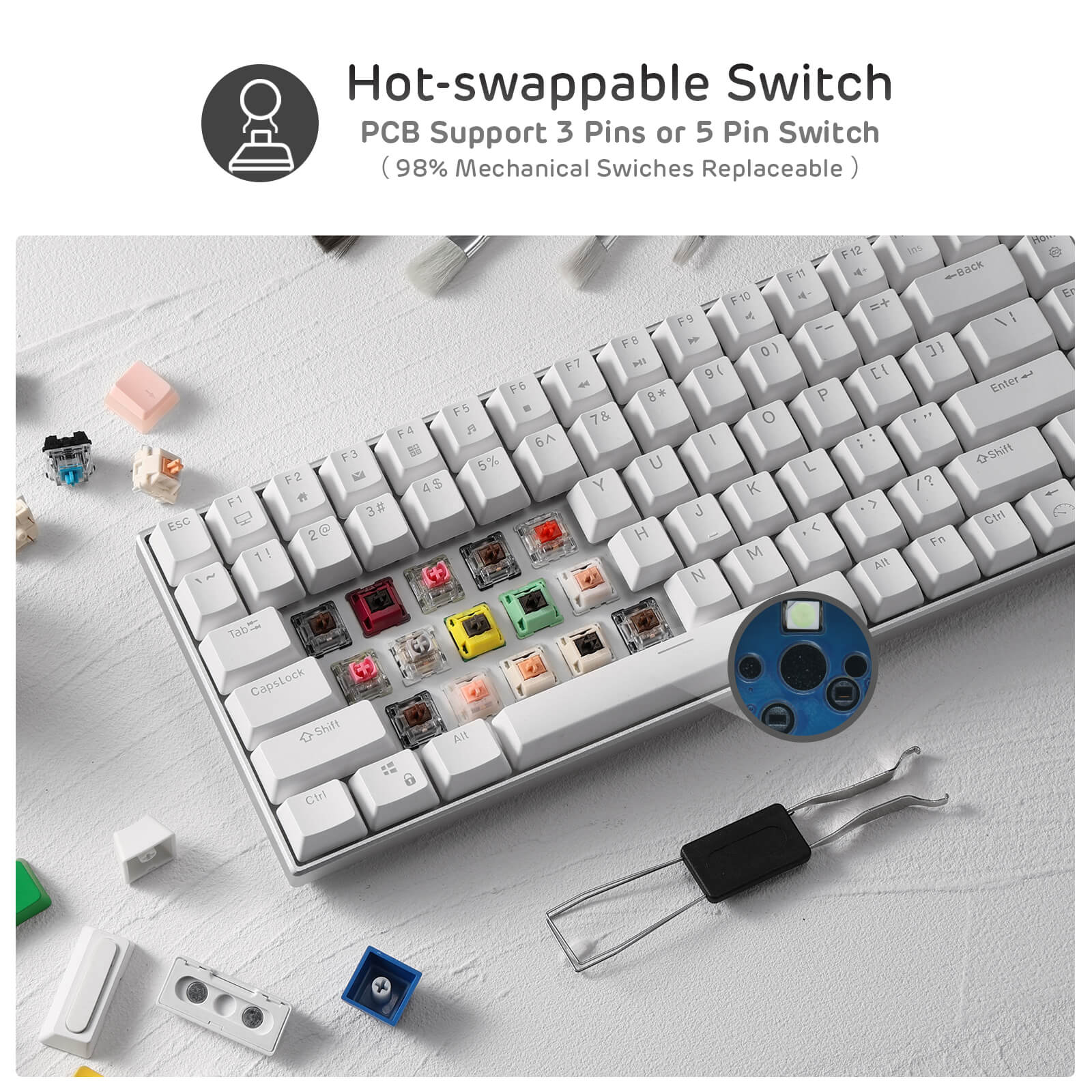 RK ROYAL KLUDGE RK84 Pro Wireless 75% Mechanical Keyboard – RKgaming