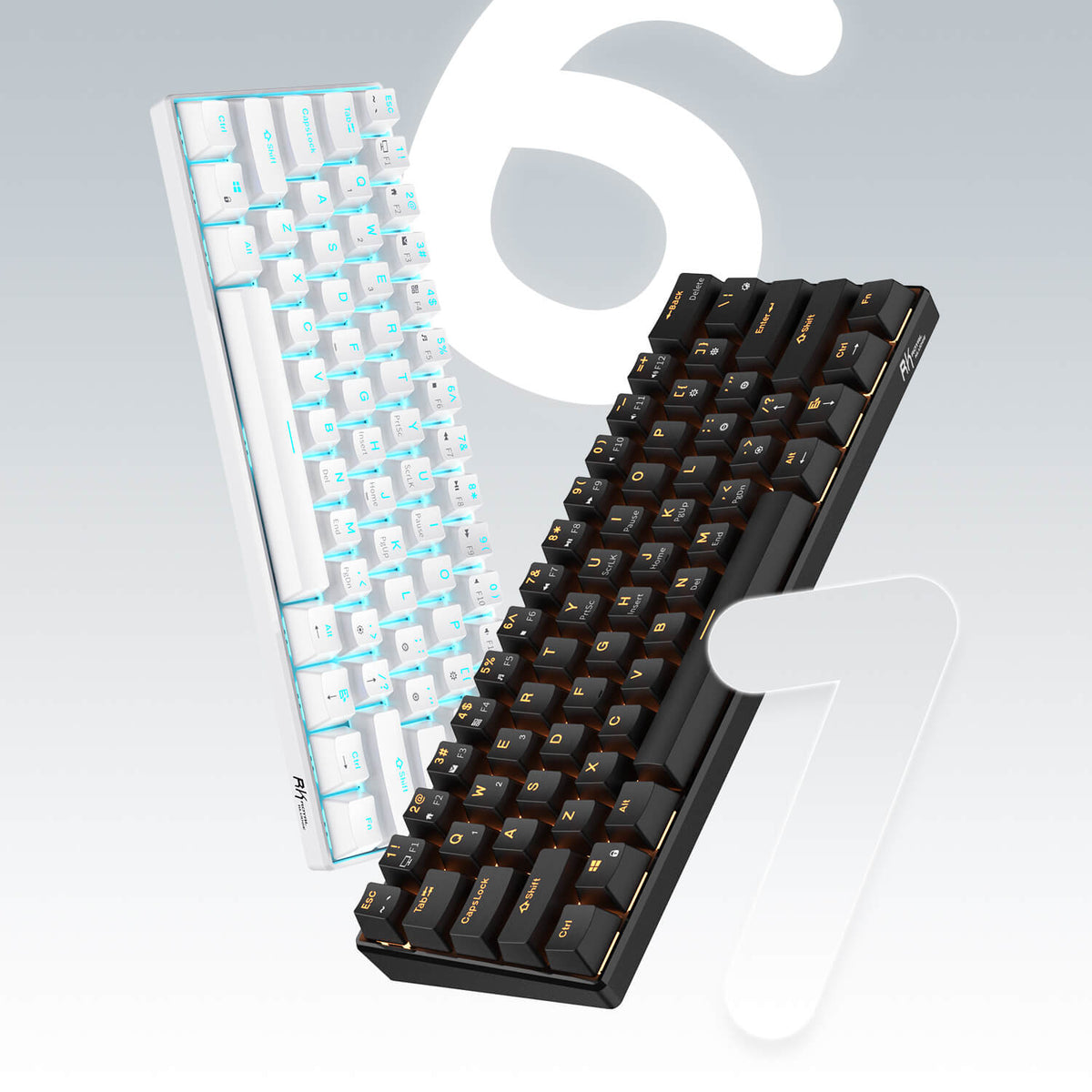 ROYAL KLUDGE RK61 60% White Wireless Mechanical Gaming Keyboard – RKgaming